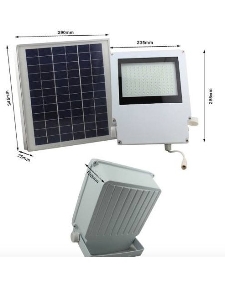 Lámpara luminaria Solares 108 Leds Con Panel Solar Exteriores y Jardín